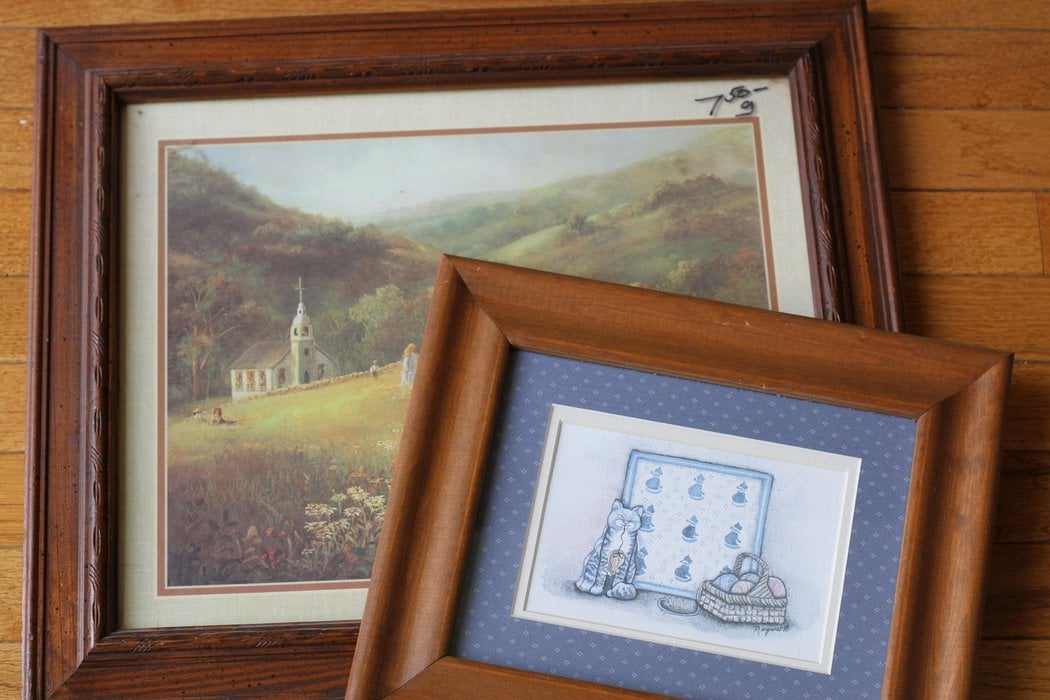 Make Ugly Frames/Prints into Chalkboards! - The Frugal Girl