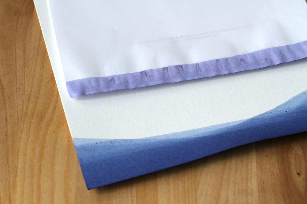 How to make dip-dyed stationery - The Frugal Girl