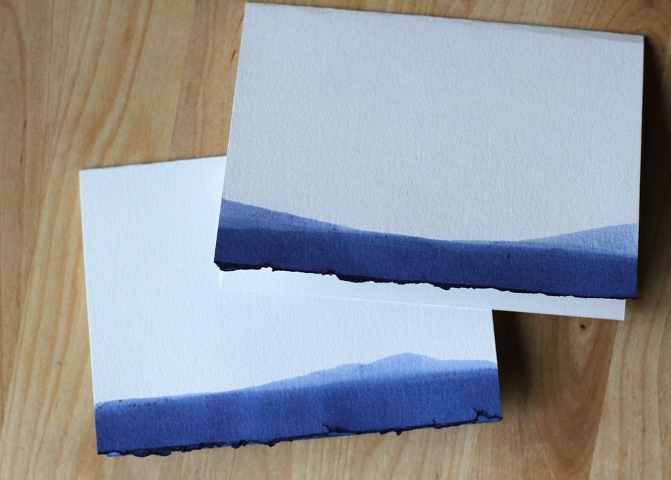 How to make dip-dyed stationery - The Frugal Girl
