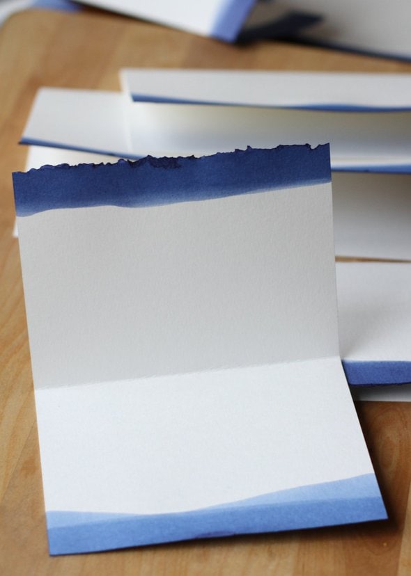 How to make dip-dyed stationery - The Frugal Girl
