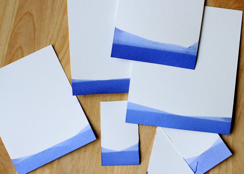 How to make dip-dyed stationery - The Frugal Girl