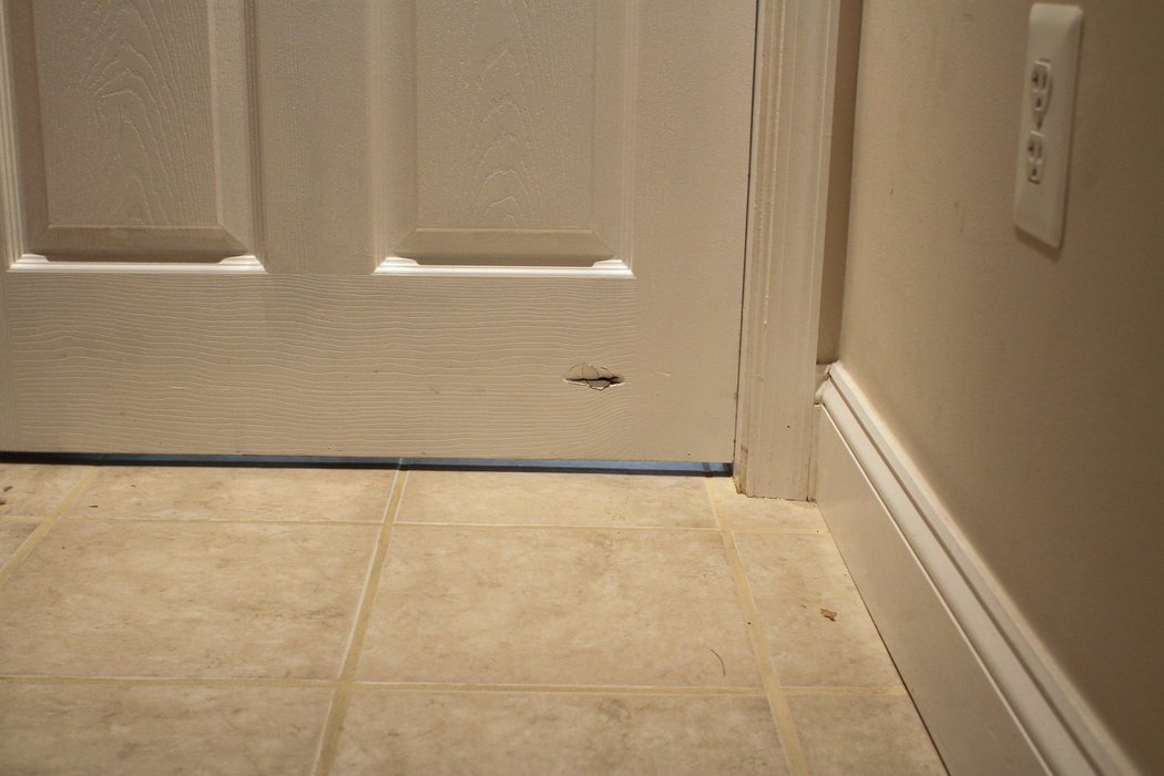 A little pocket door patch - The Frugal Girl