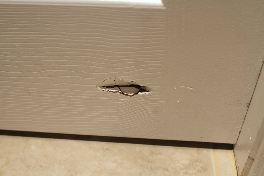 A little pocket door patch - The Frugal Girl