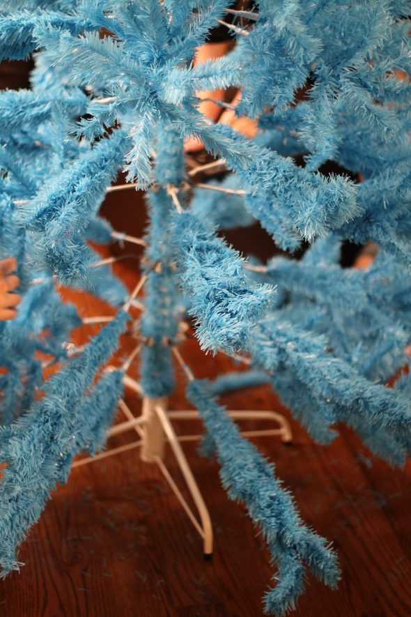 Our blue Cookie Monster tree - The Frugal Girl