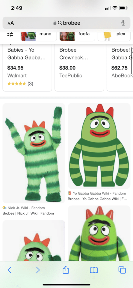 How we made a Yo Gabba Gabba Brobee Christmas tree - The Frugal Girl