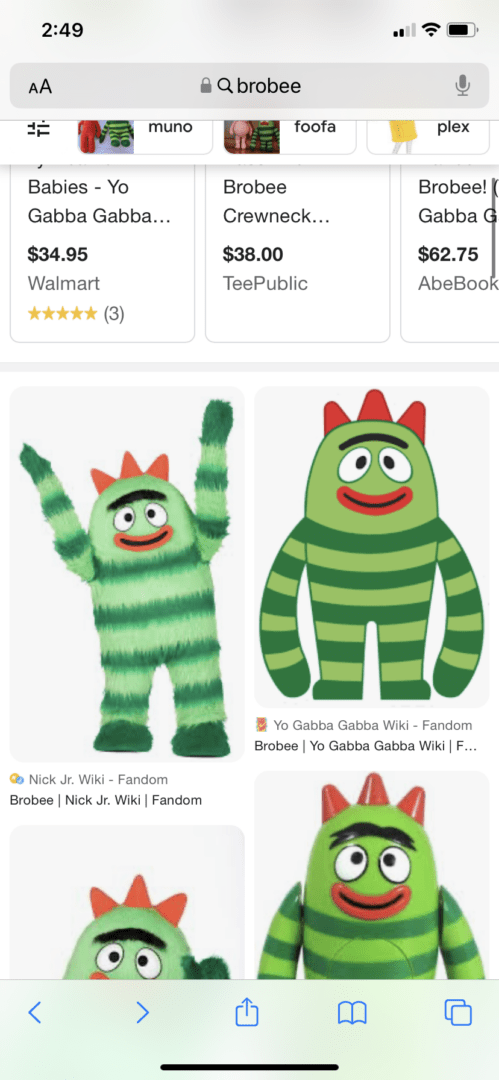 How we made a Yo Gabba Gabba Brobee Christmas tree - The Frugal Girl