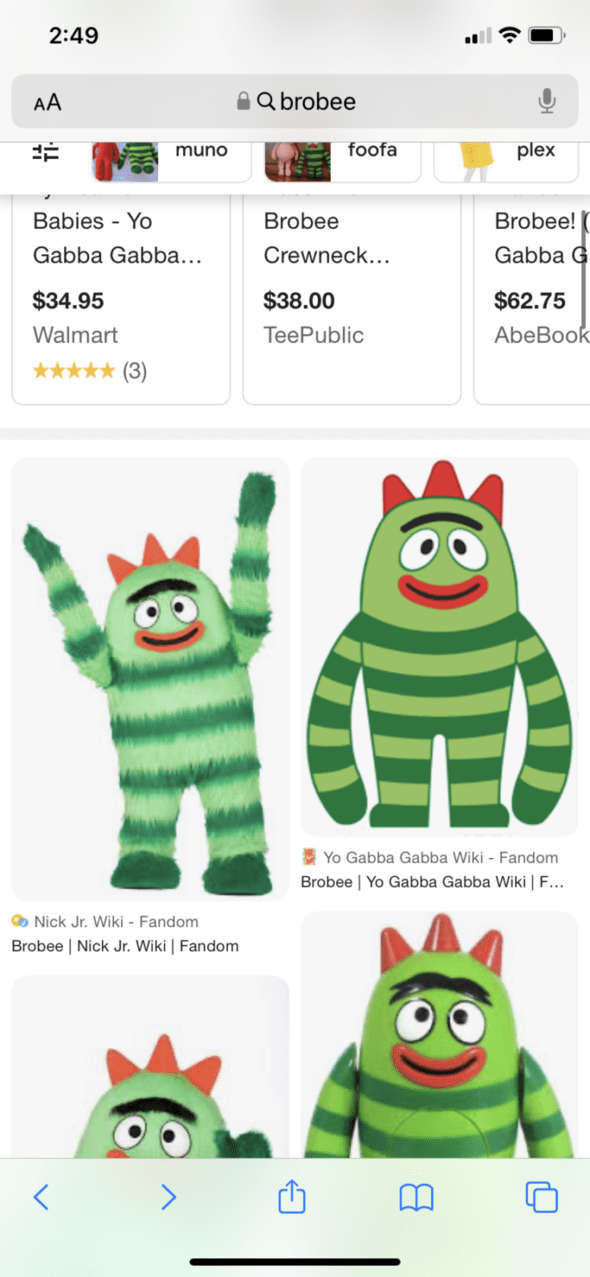 How we made a Yo Gabba Gabba Brobee Christmas tree - The Frugal Girl